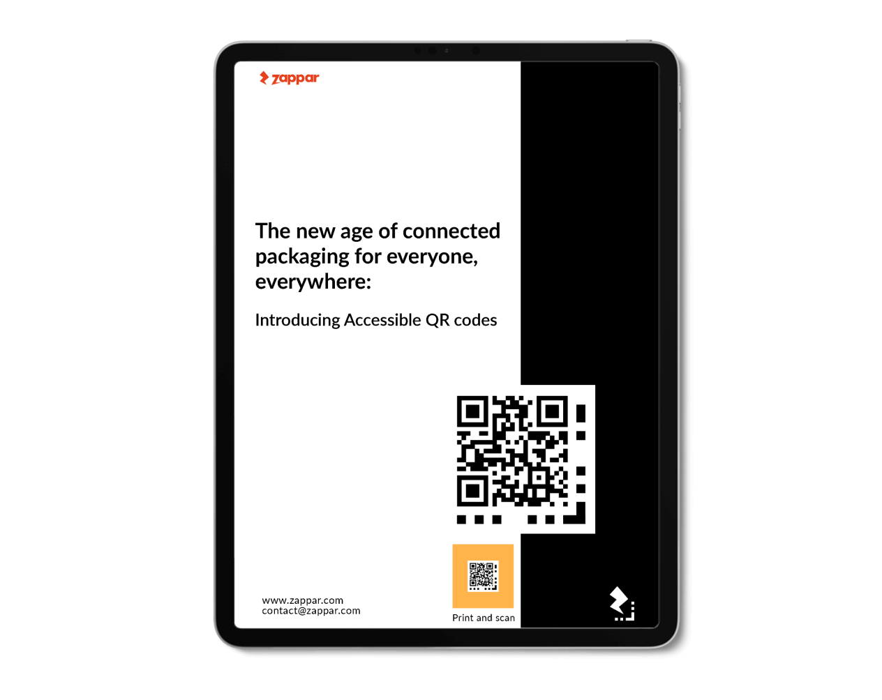 Zapvision: Accessible QR Codes for the Blind and Partially Sighted