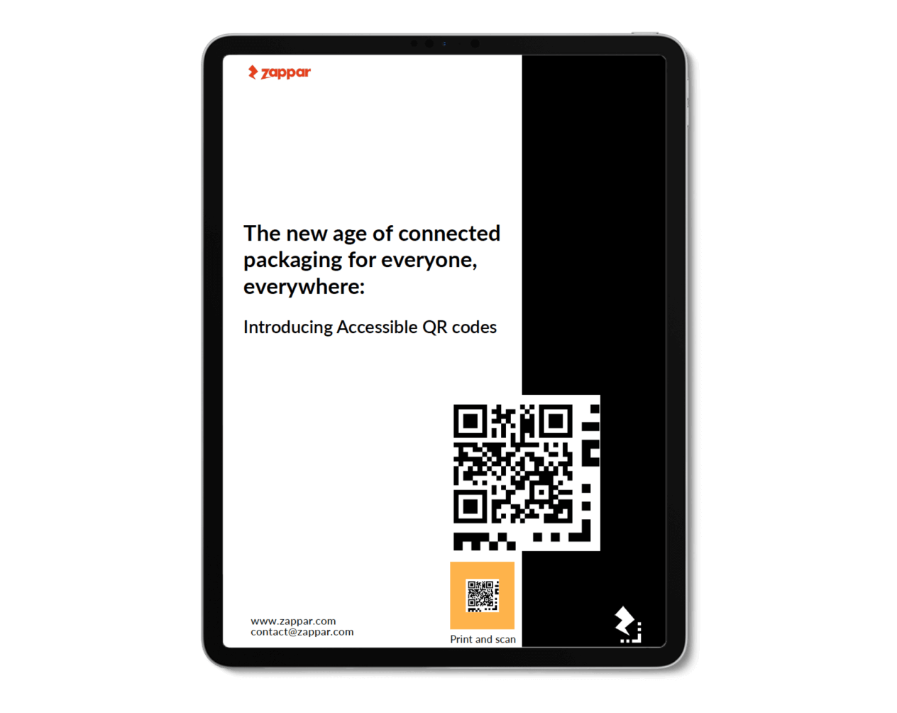Zapvision: Accessible QR Codes for people who are blind or have low vision